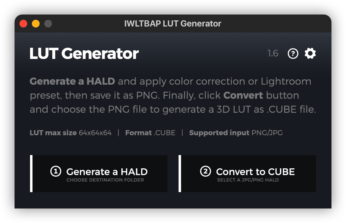 LUT Generator for macOS and Windows (export LUT from Lightroom presets ... LUT Generator for macOS and Windows (export LUT from Lightroom presets ...